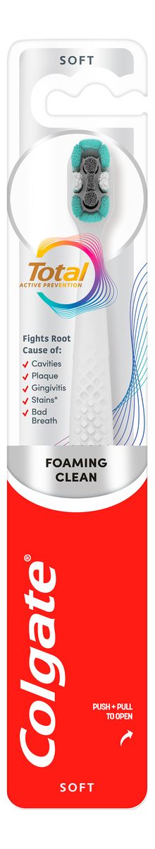 Køb Colgate Tandbørste Total Foaming Clean Soft | Med24.dk
