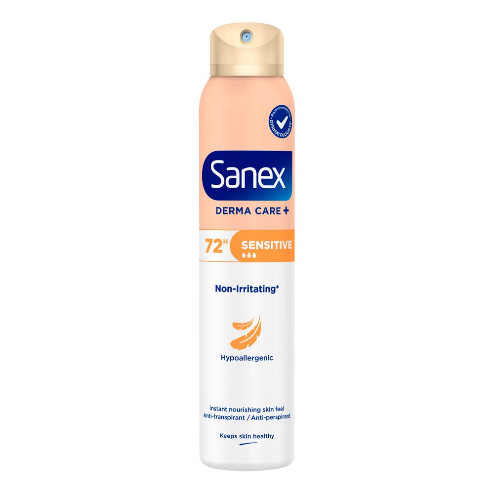 Køb Sanex Derma Care+ Sensitive 72H Deo Spray - 200 ml.