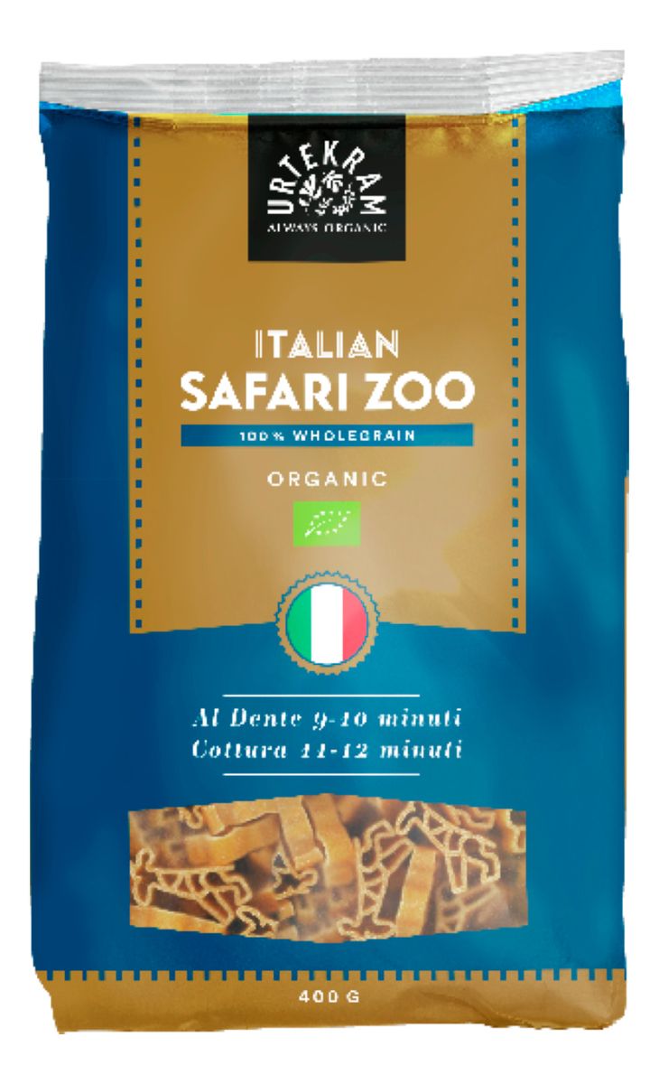 Køb Urtekram Pasta Safari Zoo Ø - 400 g. | Med24.dk