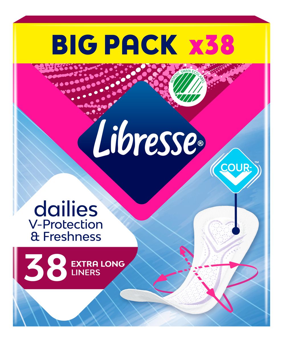Køb Libresse Extra Long Big Pack - 38 stk. hos Med24.dk