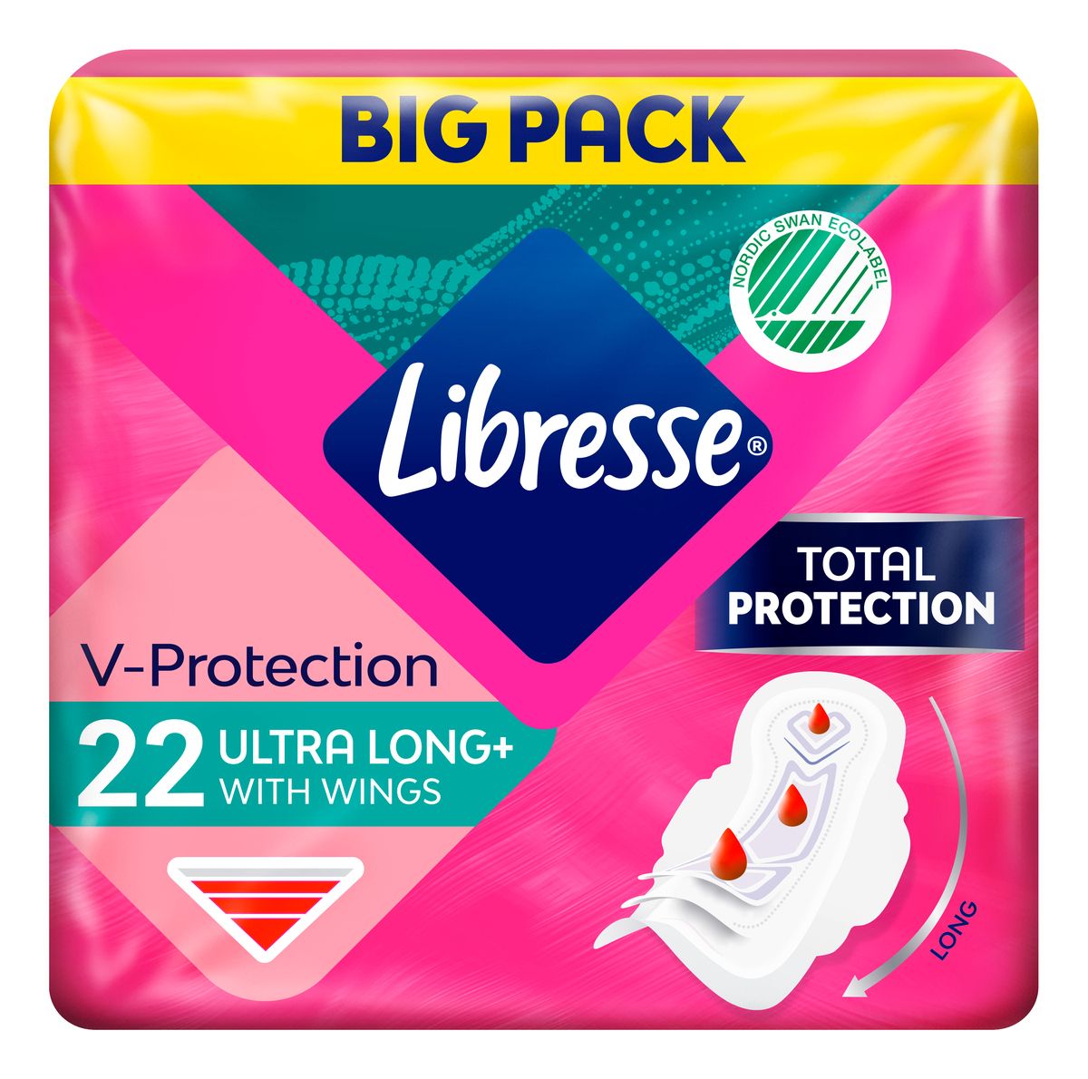 Køb Libresse Ultra Long Wing Big Pack - 22 stk. | Med24.dk