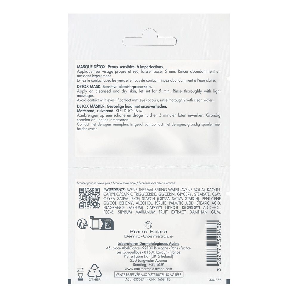 Køb Avène Cleanance Detox Mask Sachet billigt hos Med24.dk