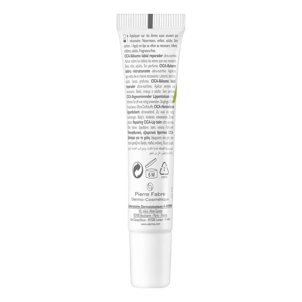 Køb A-DERMA Dermalibour+ CICA Lip Balm - 15 ml. hos Med24.dk