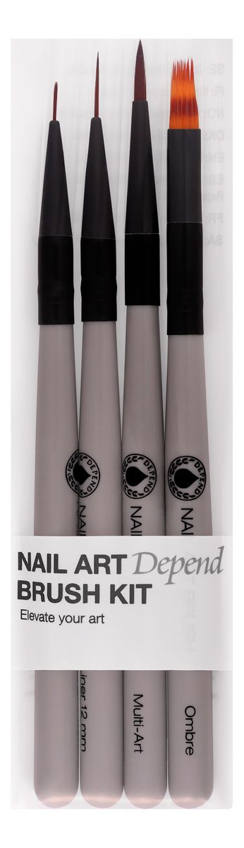 Køb Depend Nail Art Brush kit - 4 stk. billigt hos Med24.dk