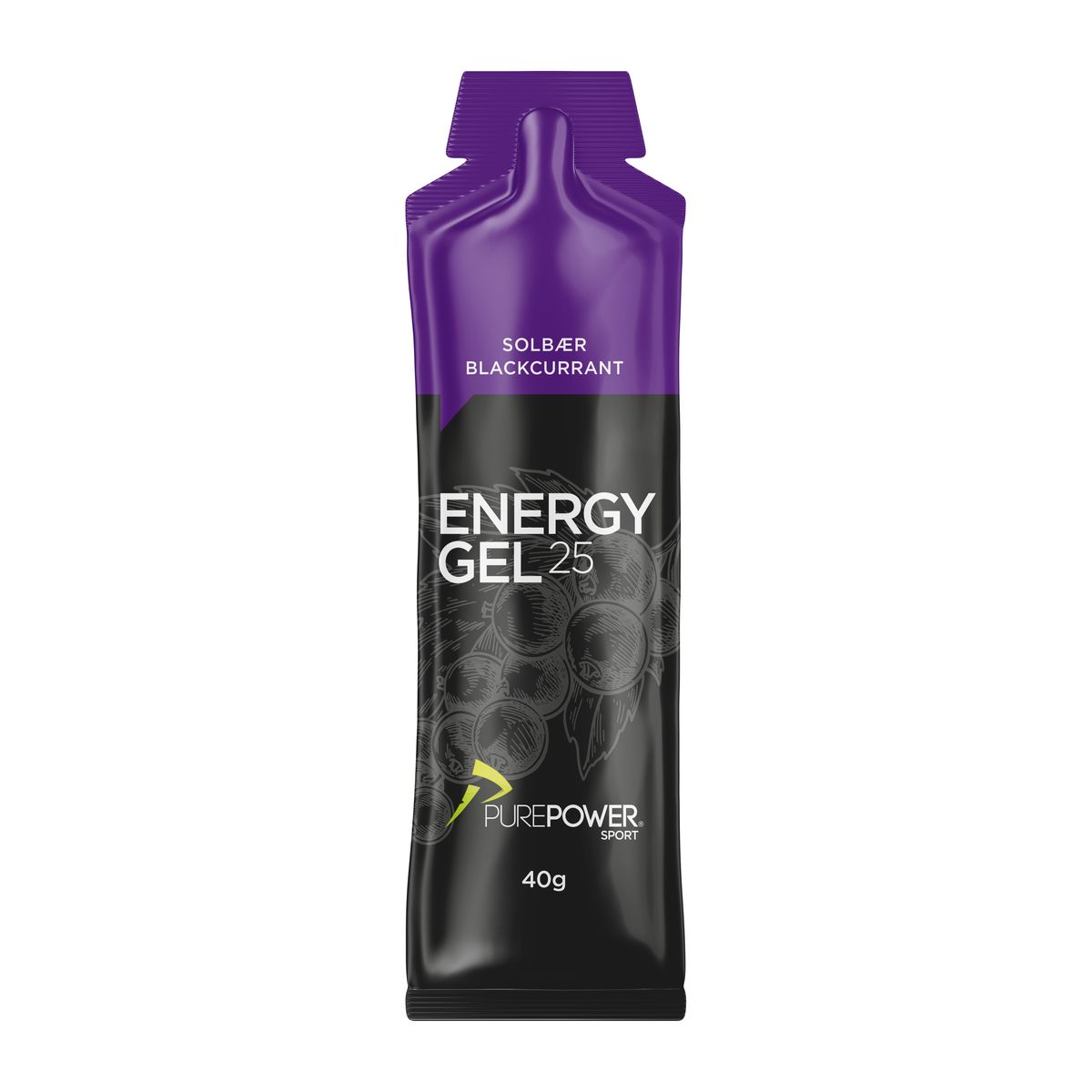 PurePower Energi Gel Solbær - 40 g - Med24.dk