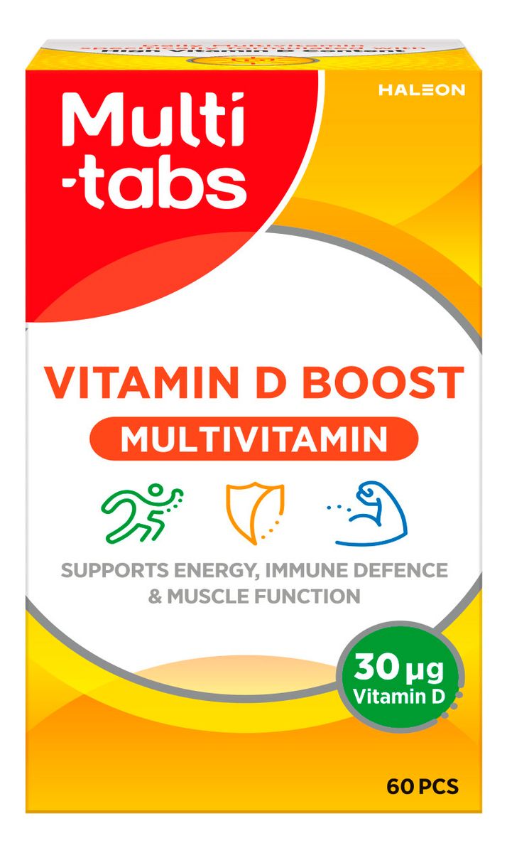 Køb Multi-Tabs Vitamin D Boost Multivitamin - 60 tabl. hos Med24.dk