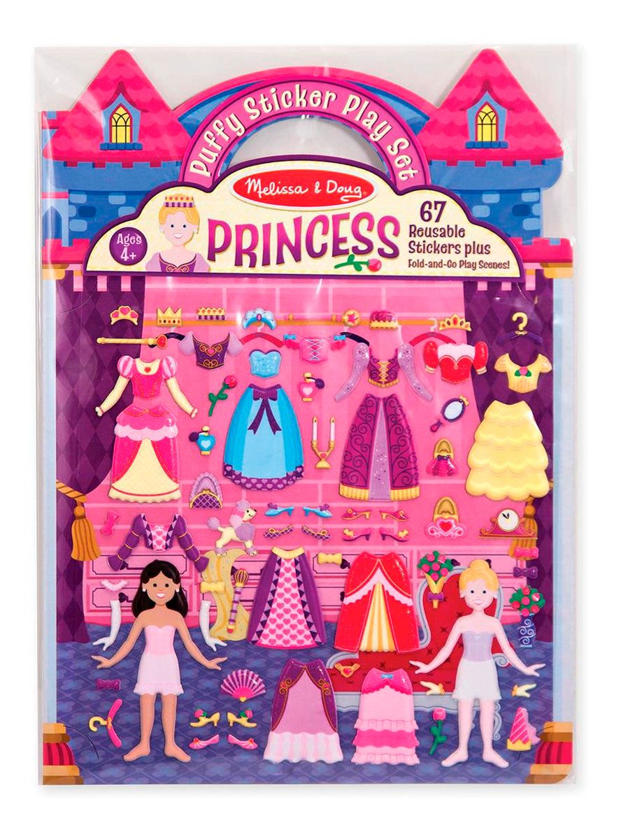 Melissa and Doug Puffy Klistermærker - Prinsesse - 1 stk. | Med24.dk