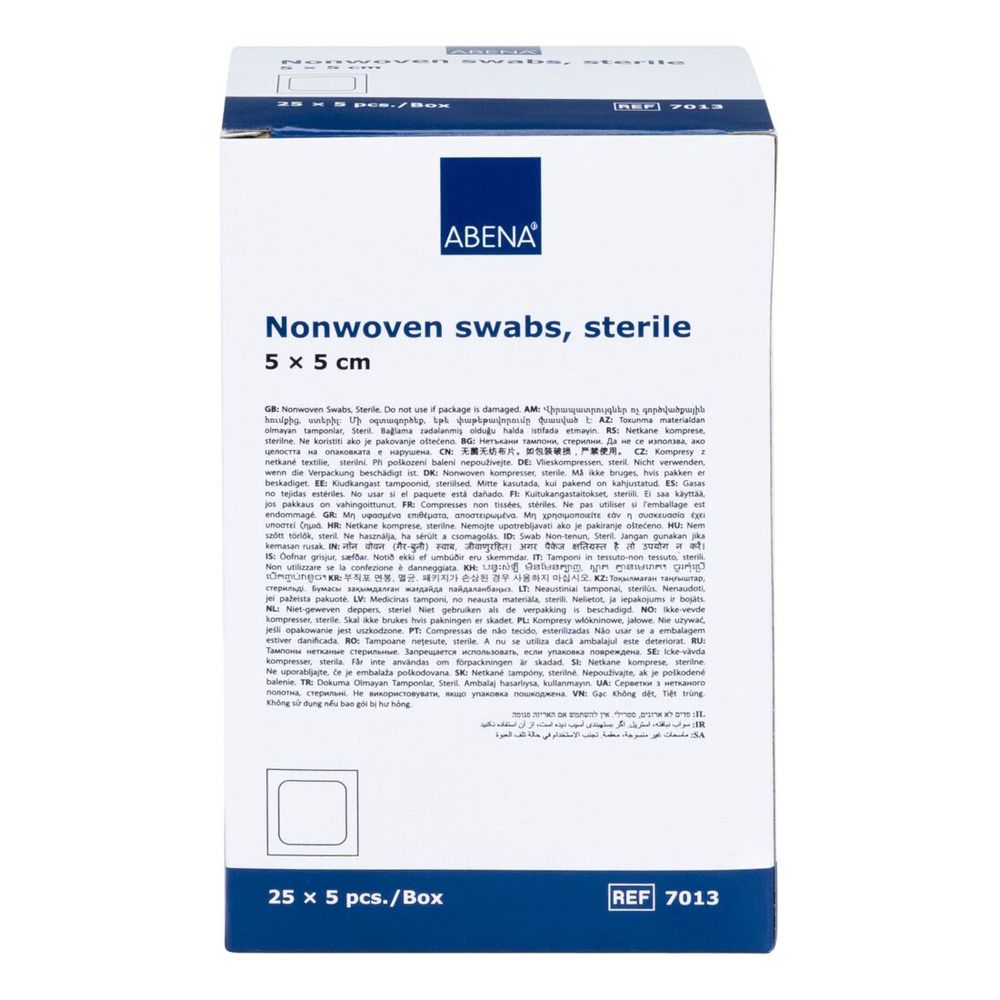 Køb Abena Nonwoven kompres, steril, 5 x 5 cm. - 25 x 5 stk.