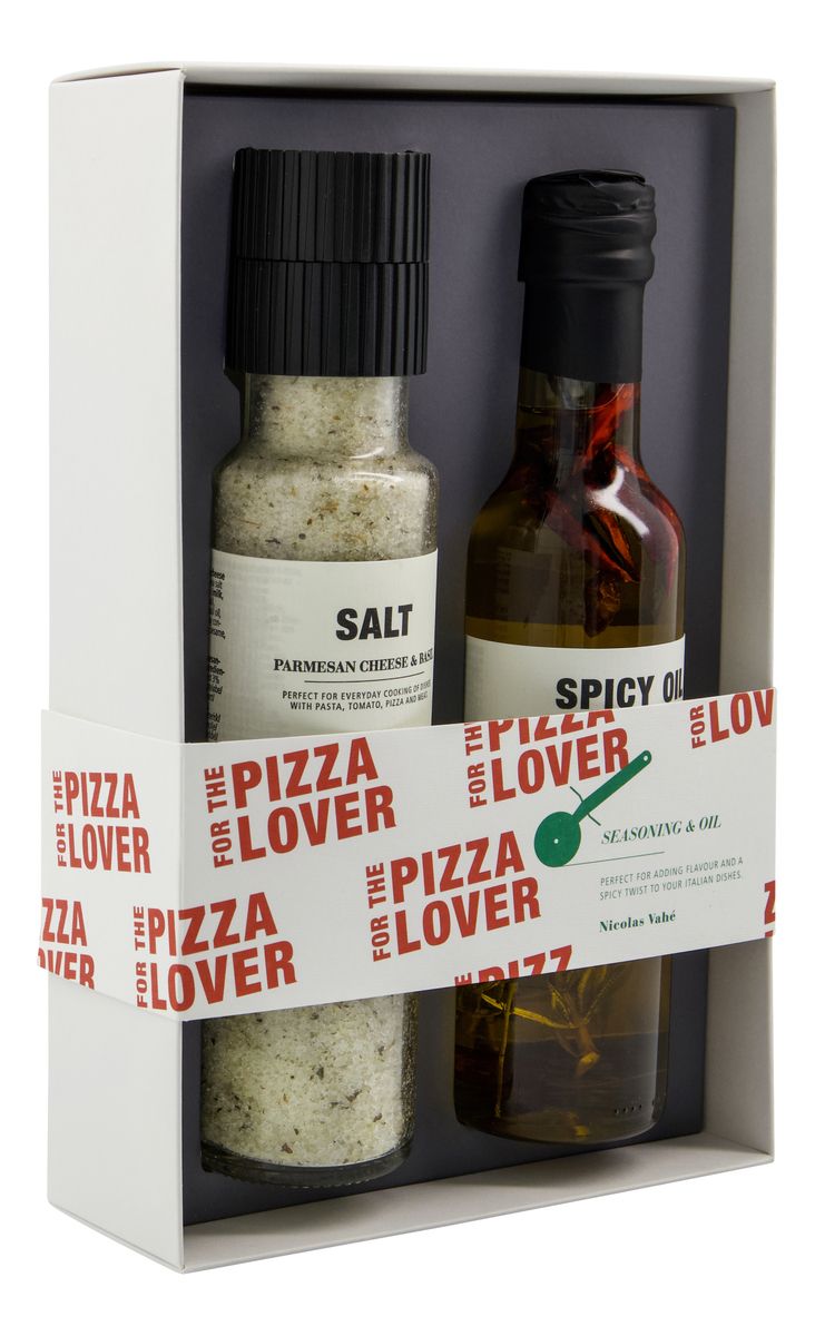 Nicolas Vahé Gift Box Pizza kit - Seasoning & Oil | Med24.dk