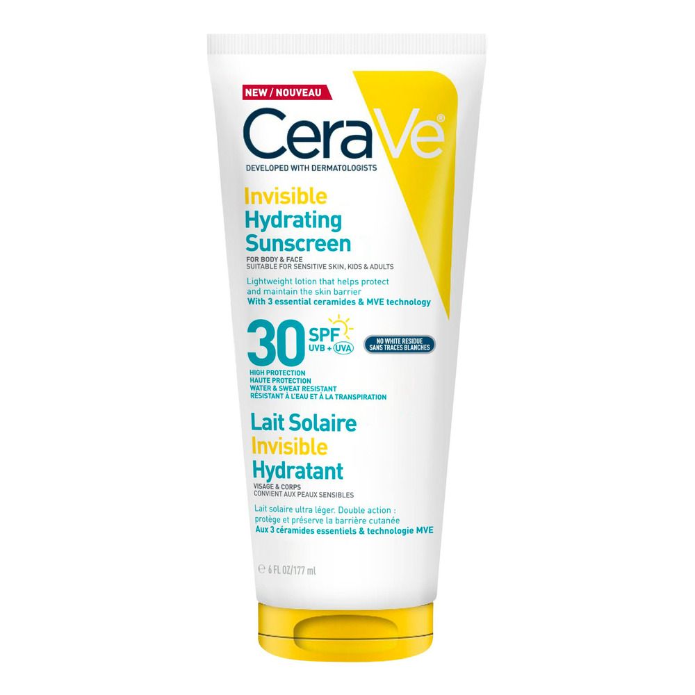 Køb CeraVe Invisible Hydrating Sunscreen SPF30 - 177 ml. hos Med24.dk
