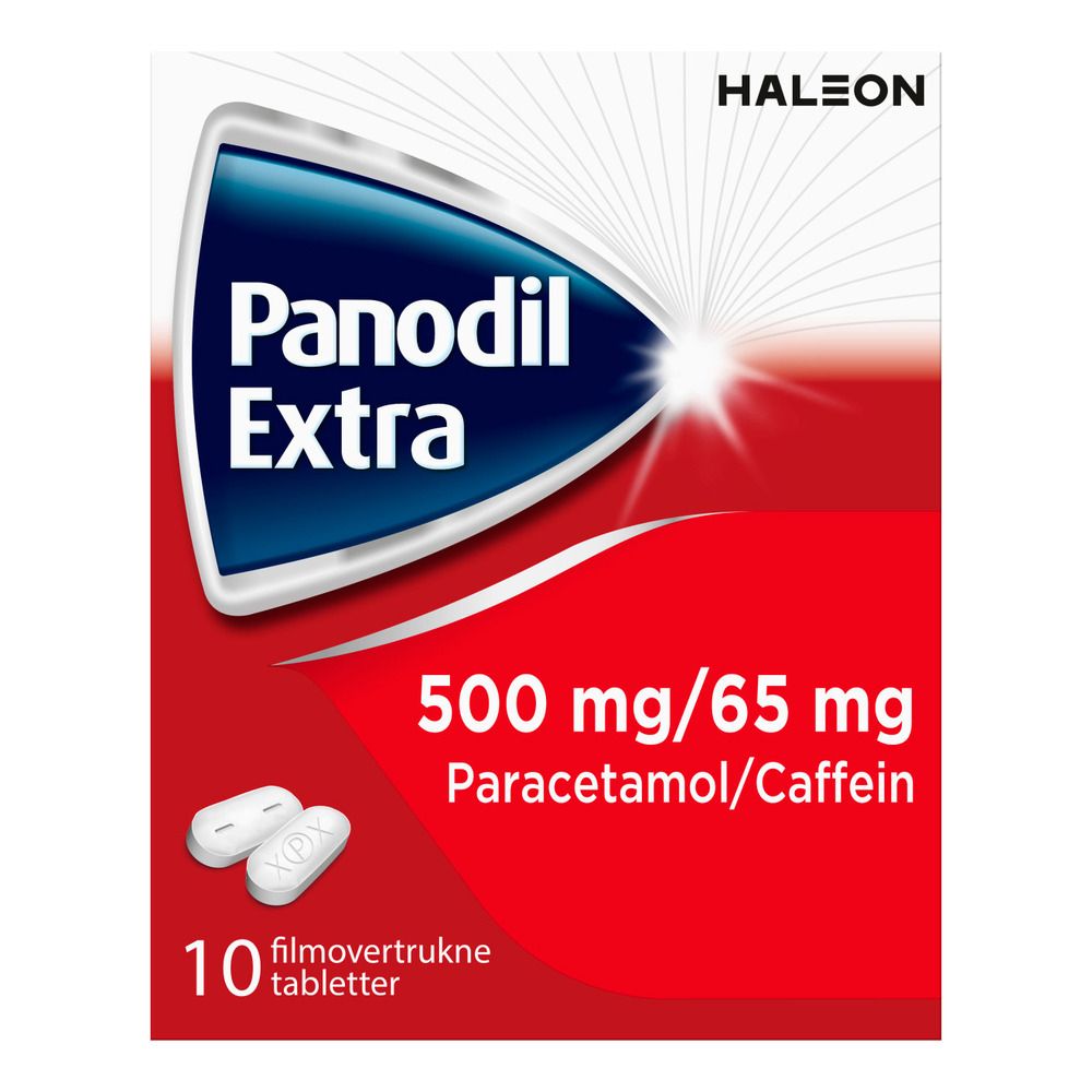 Køb Panodil Extra 500+65 mg - 10 tabl. hos Med24.dk